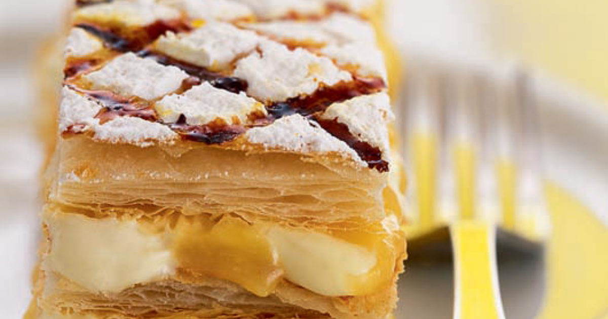 Food and Travel Magazine | Millefeuille with lemon curd and cream