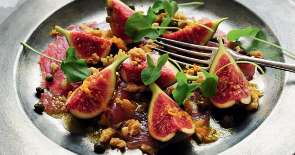 Food and Travel Magazine | Figs and tuna carpaccio with citrus…