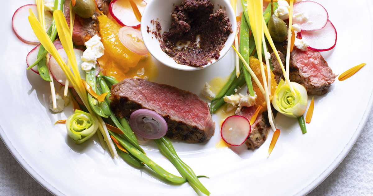 Food and Travel Magazine | Chargrilled steak with tapenade, orange…