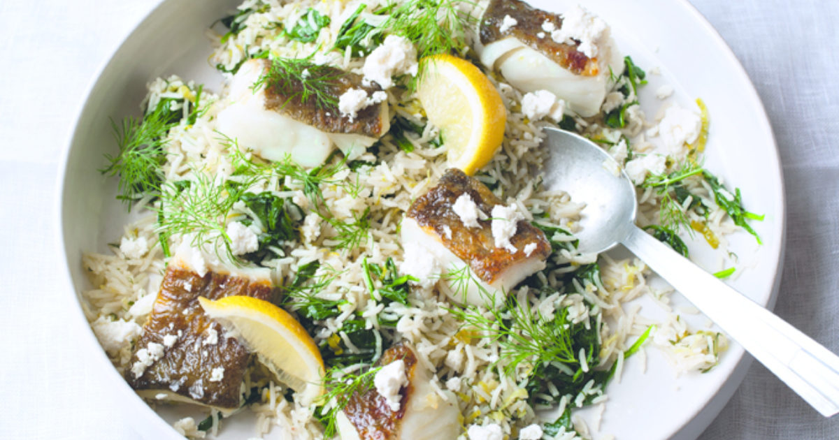 Food and Travel Magazine | Cod with dill and spinach rice