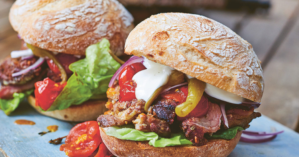 Food and Travel Magazine | Lamb shawarma burger