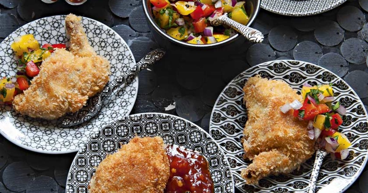 Food and Travel Magazine | Quail Kievs with mango salsa, chilli,…