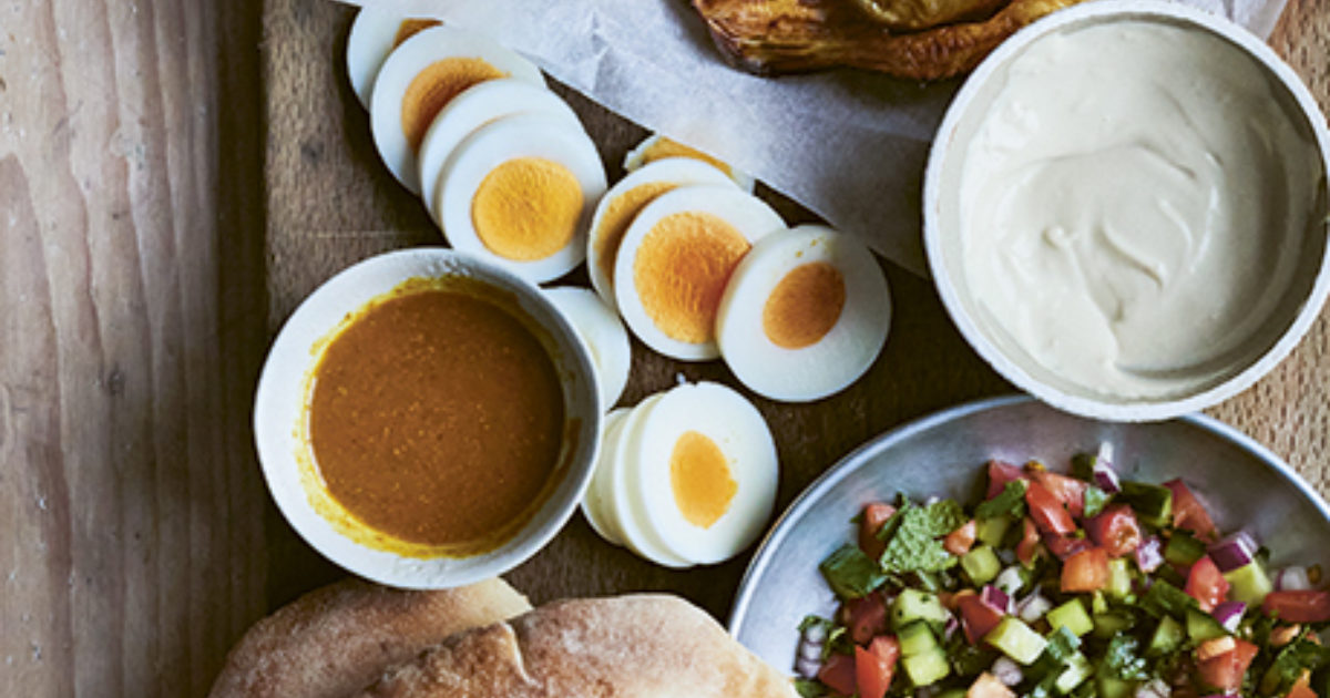 Food and Travel Magazine | Sabich with chopped salad