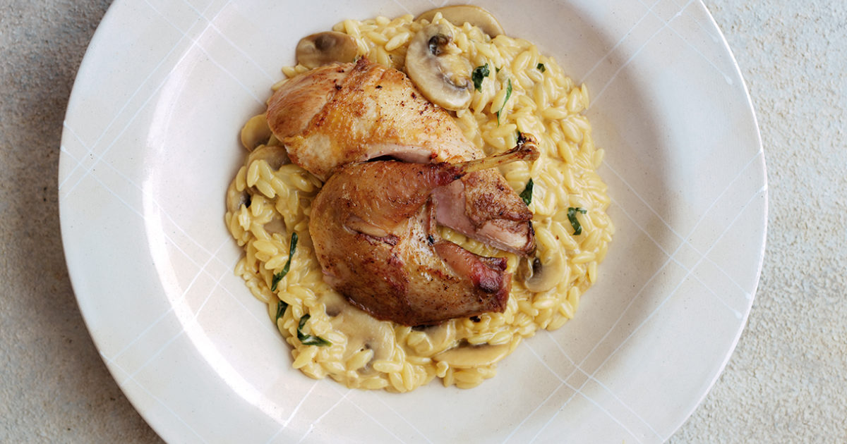 Food and Travel Magazine | Pan-roasted grey partridge with orzo…