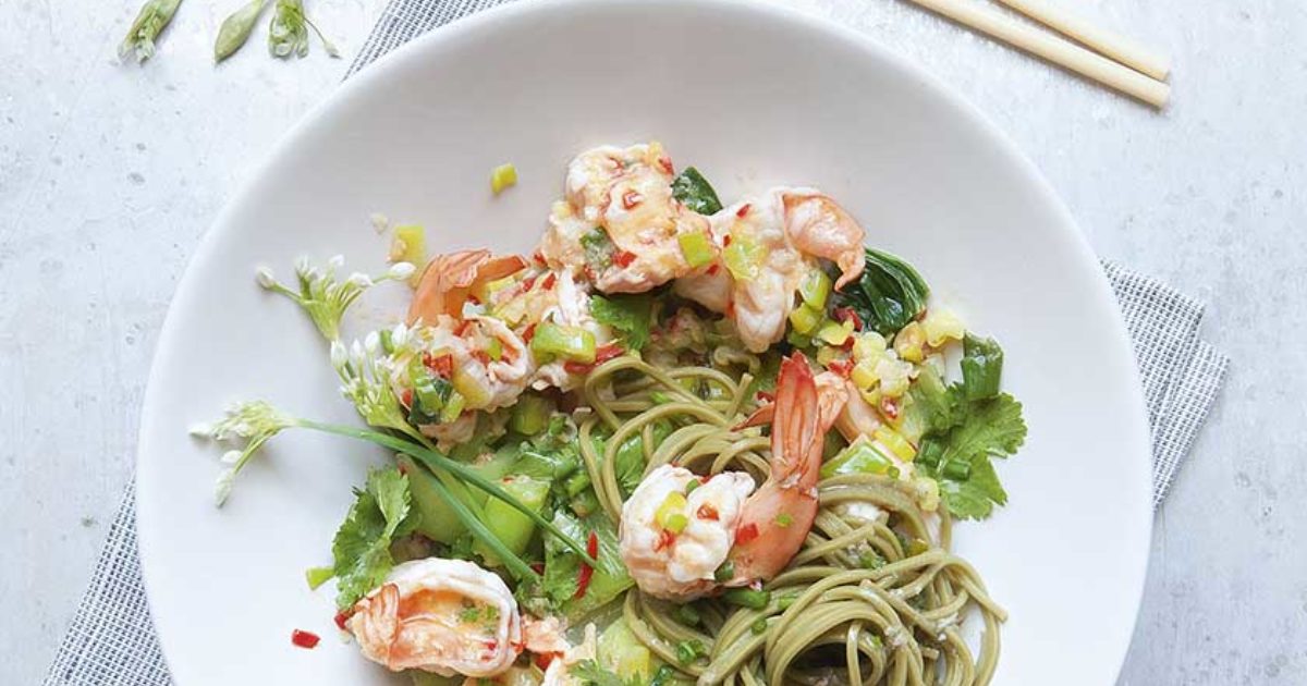 Food and Travel Magazine | Curly prawns with spring onions, ginger,…