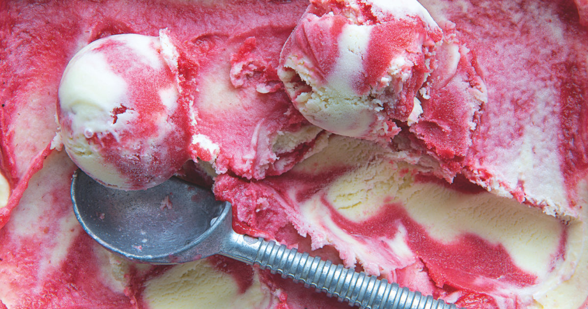 Food and Travel Magazine | Coconut and Raspberry Ripple Ice-Cream