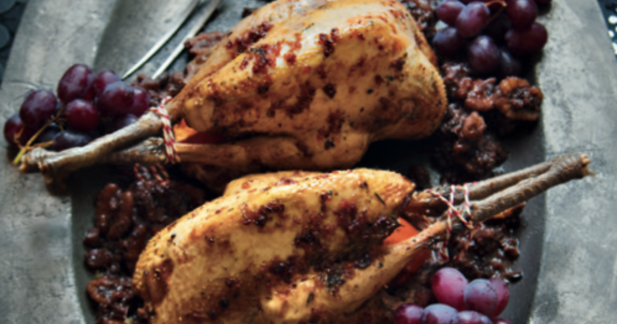 Food and Travel Magazine | Pheasant roasted with grapes, raisins,…
