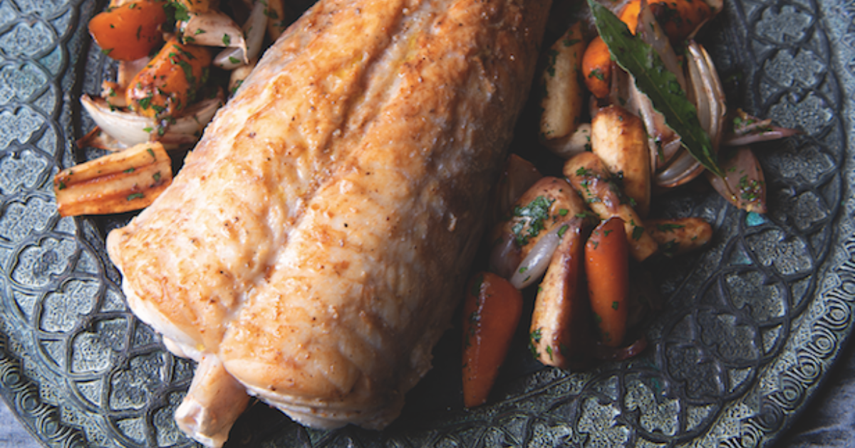 Food and Travel Magazine | Tom Brown's whole roast monkfish with beef…