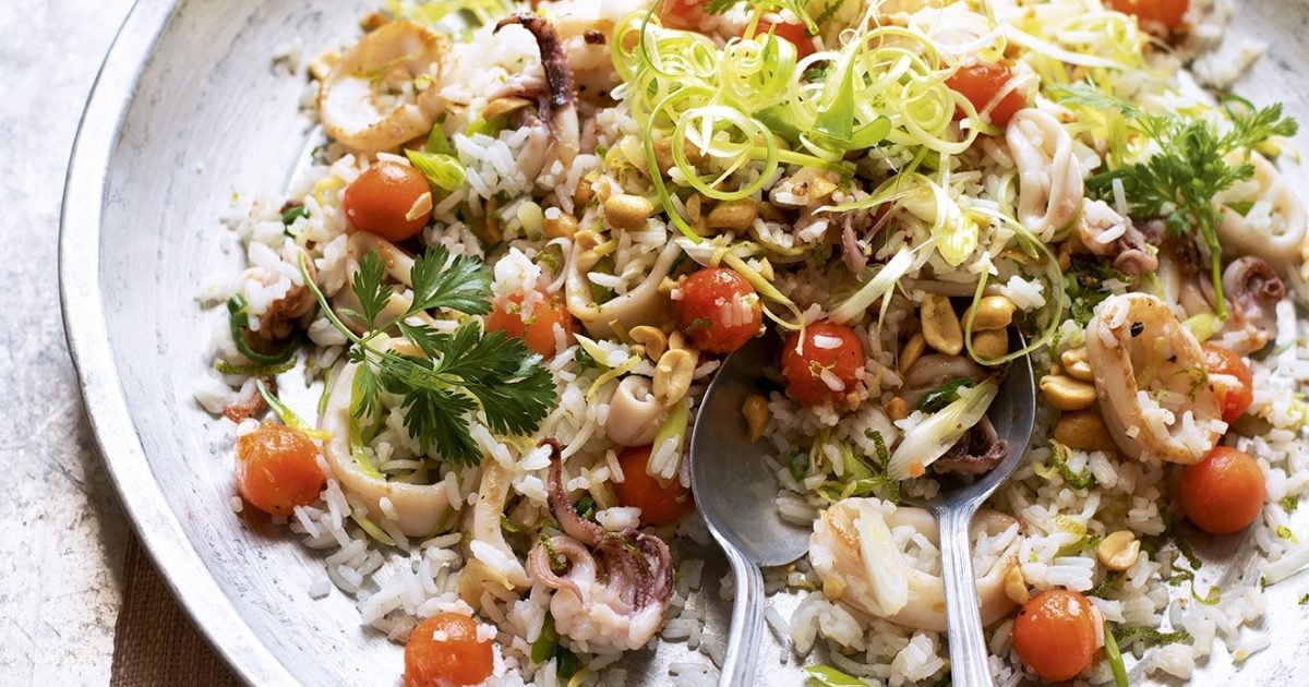 Food and Travel Magazine | Jasmine rice with lime, squid, chilli,…