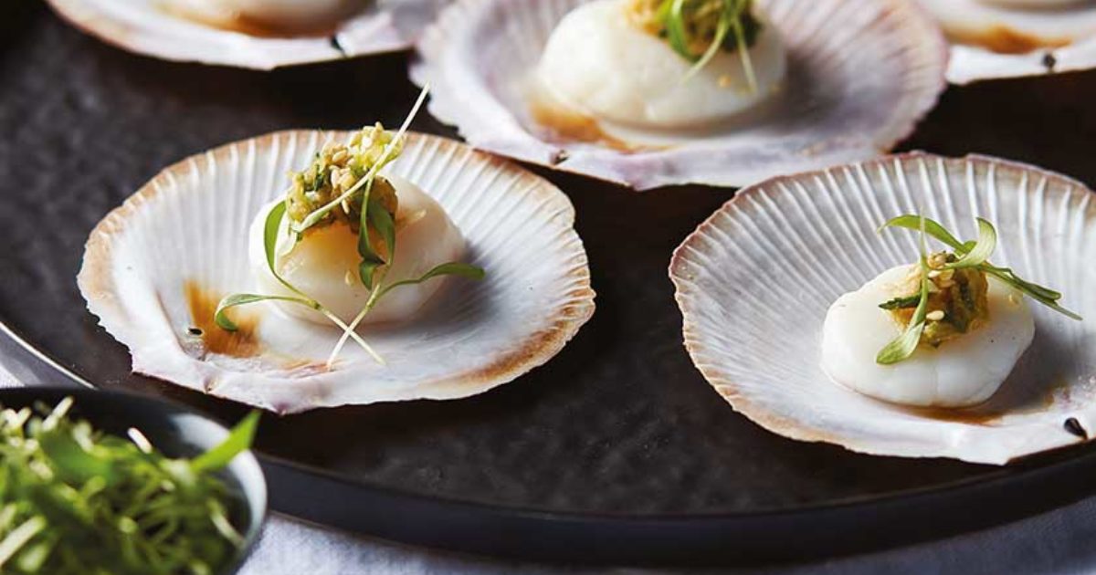 Food and Travel Magazine | Steamed half-shell scallops with ginger…