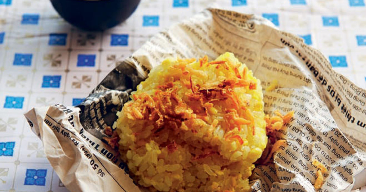 Food and Travel Magazine | Sticky rice with turmeric and mung beans