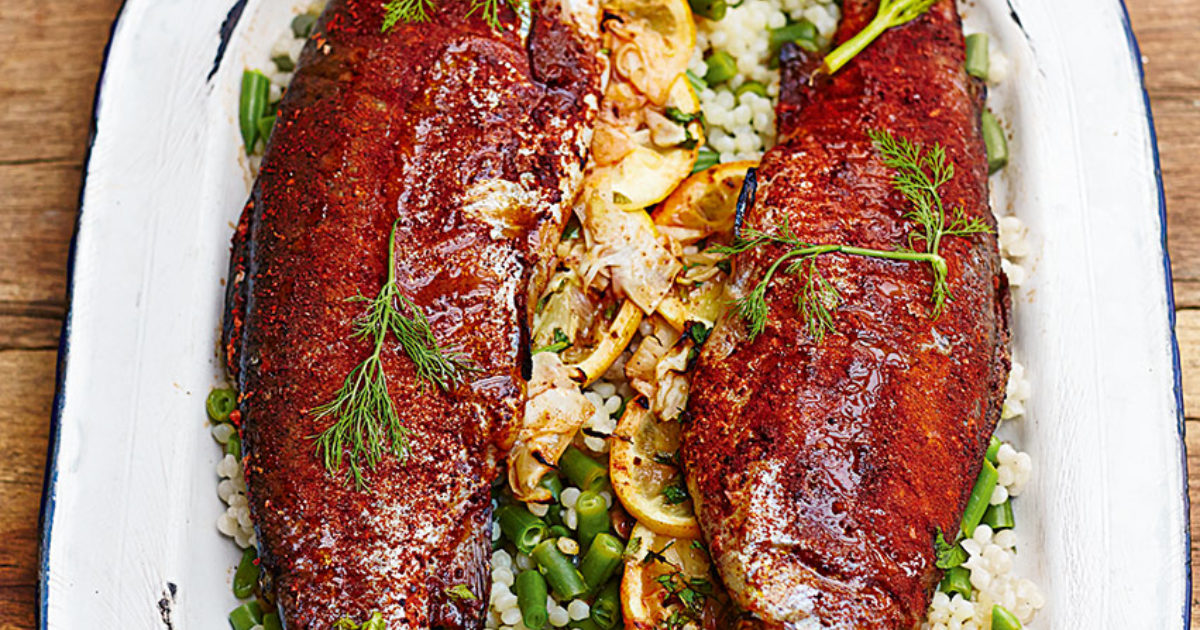 Food and Travel Magazine | Spice-rubbed trout with giant couscous and…