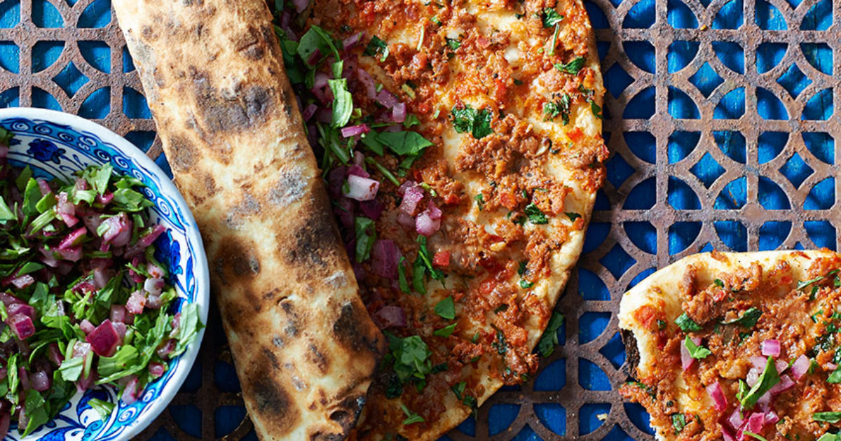 Food and Travel Magazine | Thin-crust pide with spicy lamb topping