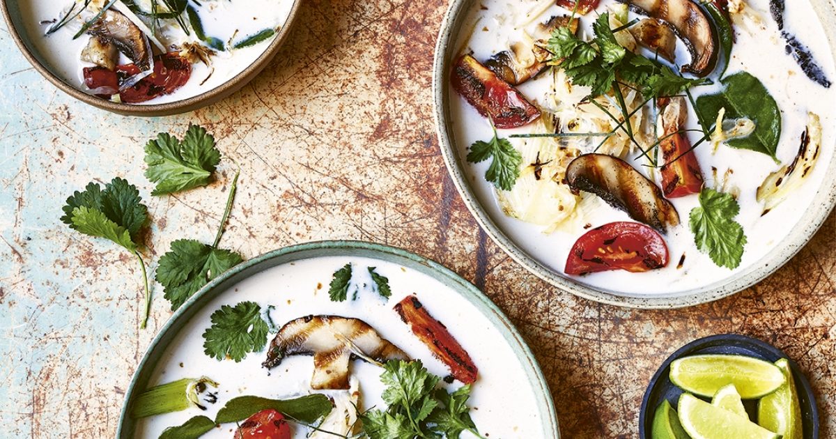 Food and Travel Magazine | Thom kha soup with charred vegetables