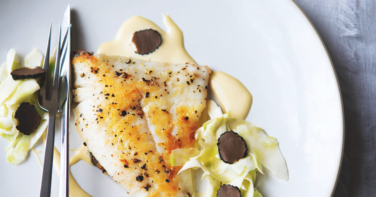 Food and Travel Magazine | Turbot with truffle dressing and broccoli…