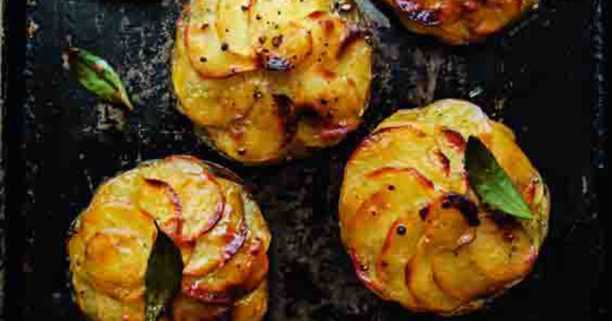 Food and Travel Magazine | Glazed potato galettes with herbs