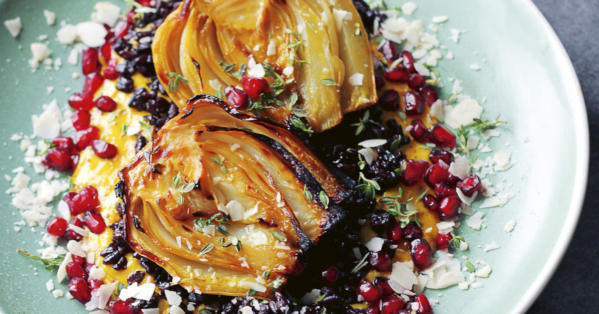 Food and Travel Magazine | Roasted fennel with black rice and mustard…